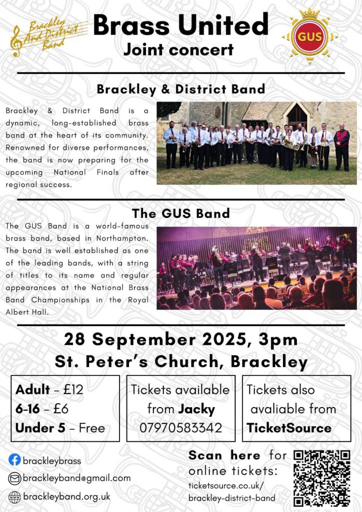 Brass United: Brackley & District Band host joint concert with The GUS ...